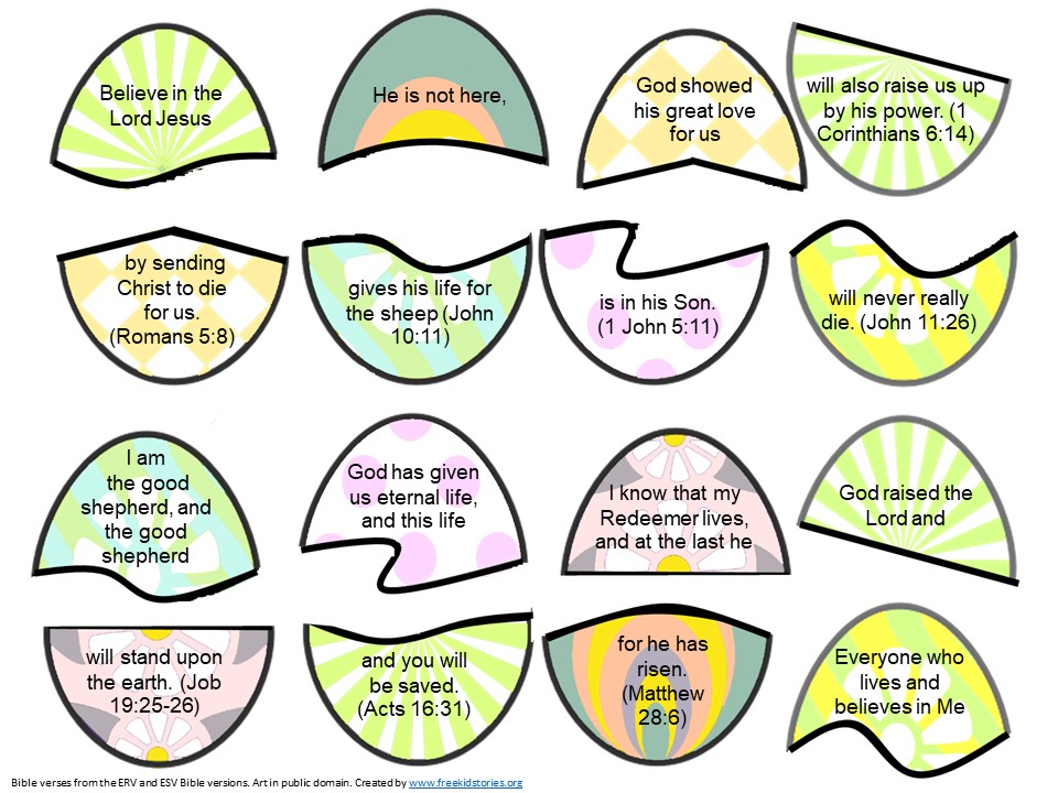 Easter Egg Bible Verse Match – Free Kids Stories